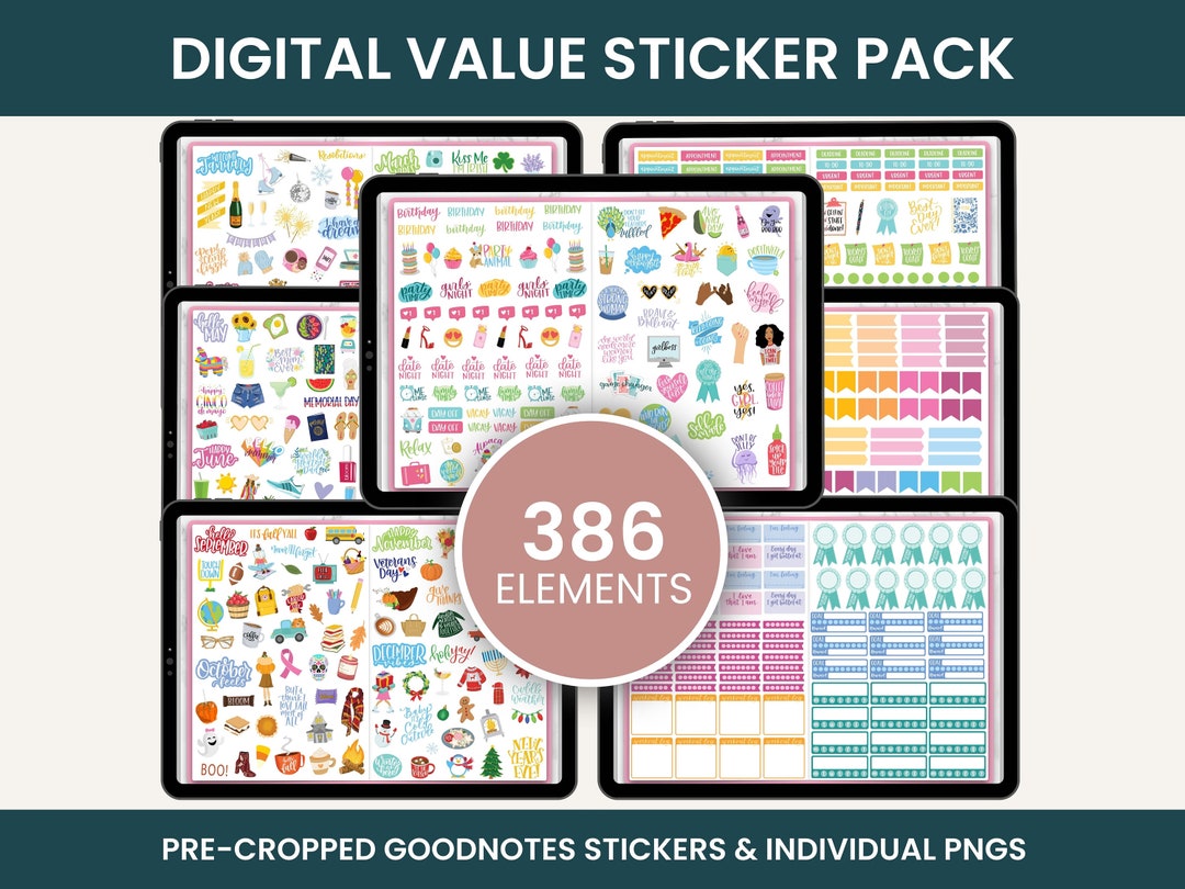 Digital Stickers, Digital Planner Stickers, Goodnotes Stickers, Unique ...