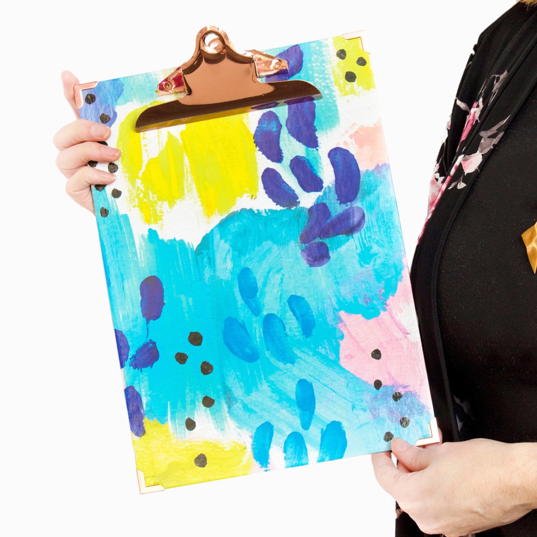 Clipboard, Abstract, 9" Wide X 12.5" Tall 2.5mm Chipboard Full Color ...