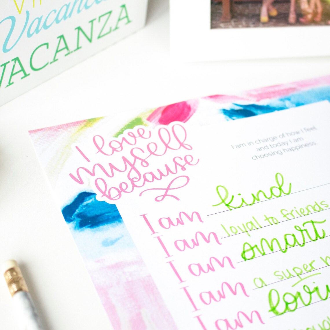 I Am... Positive Affirmations Printable PDF 8.5 X | Etsy