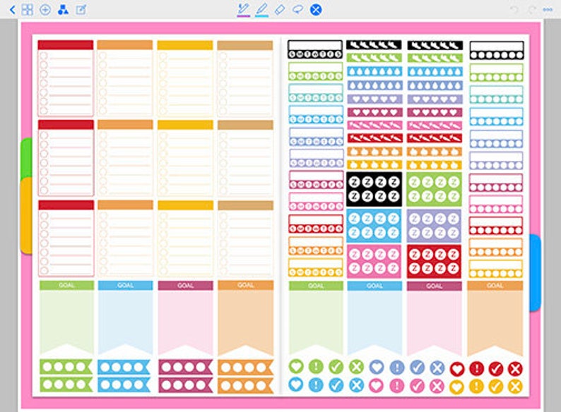 Digital Stickers Digital Planner Stickers Goodnotes - Etsy