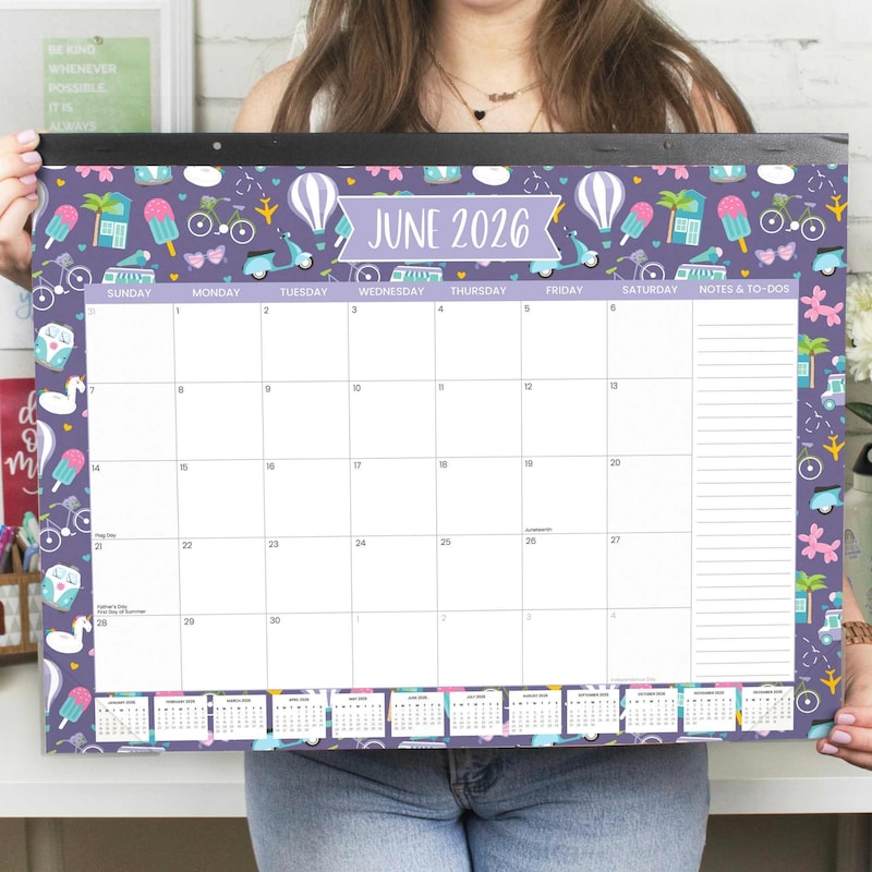 2026 Calendar Colorful - Etsy