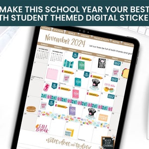 Student Stickers V2, Digital Stickers, Goodnotes Stickers, PNG Stickers ...
