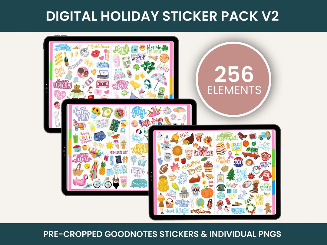 Digital Stickers, Digital Planner Stickers, Goodnotes Stickers, Unique ...
