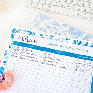 Online Shopping Tracker Printable PDF - Track Online Purchases and ...