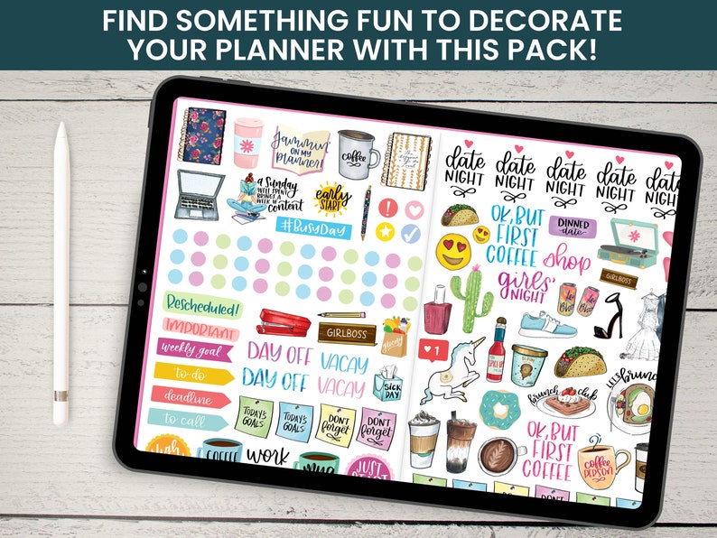 Digital Stickers, Digital Planner Stickers, Goodnotes Stickers, Unique ...