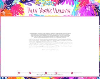 Yearly Vision Board Printable PDF 8.5 X 11 - Etsy