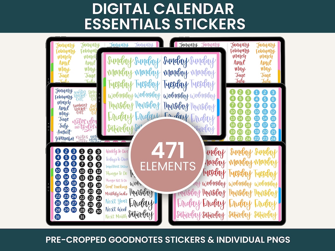 Digital Stickers, Digital Planner Stickers, Goodnotes Stickers, Unique ...