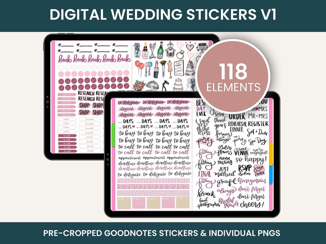 Digital Stickers, Digital Planner Stickers, Goodnotes Stickers, Unique ...