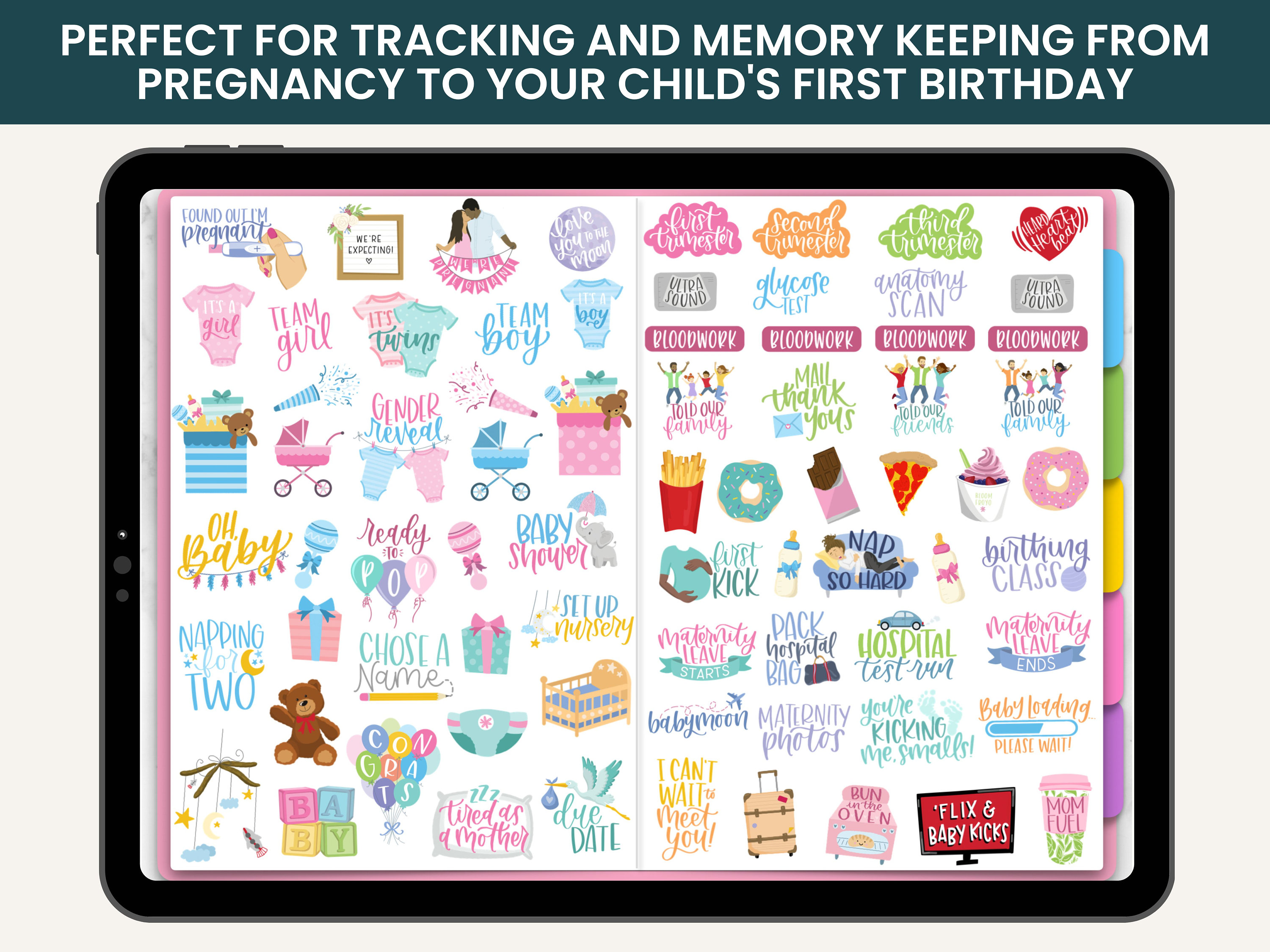 Digital Stickers, Digital Planner Stickers, Goodnotes Stickers, Unique ...