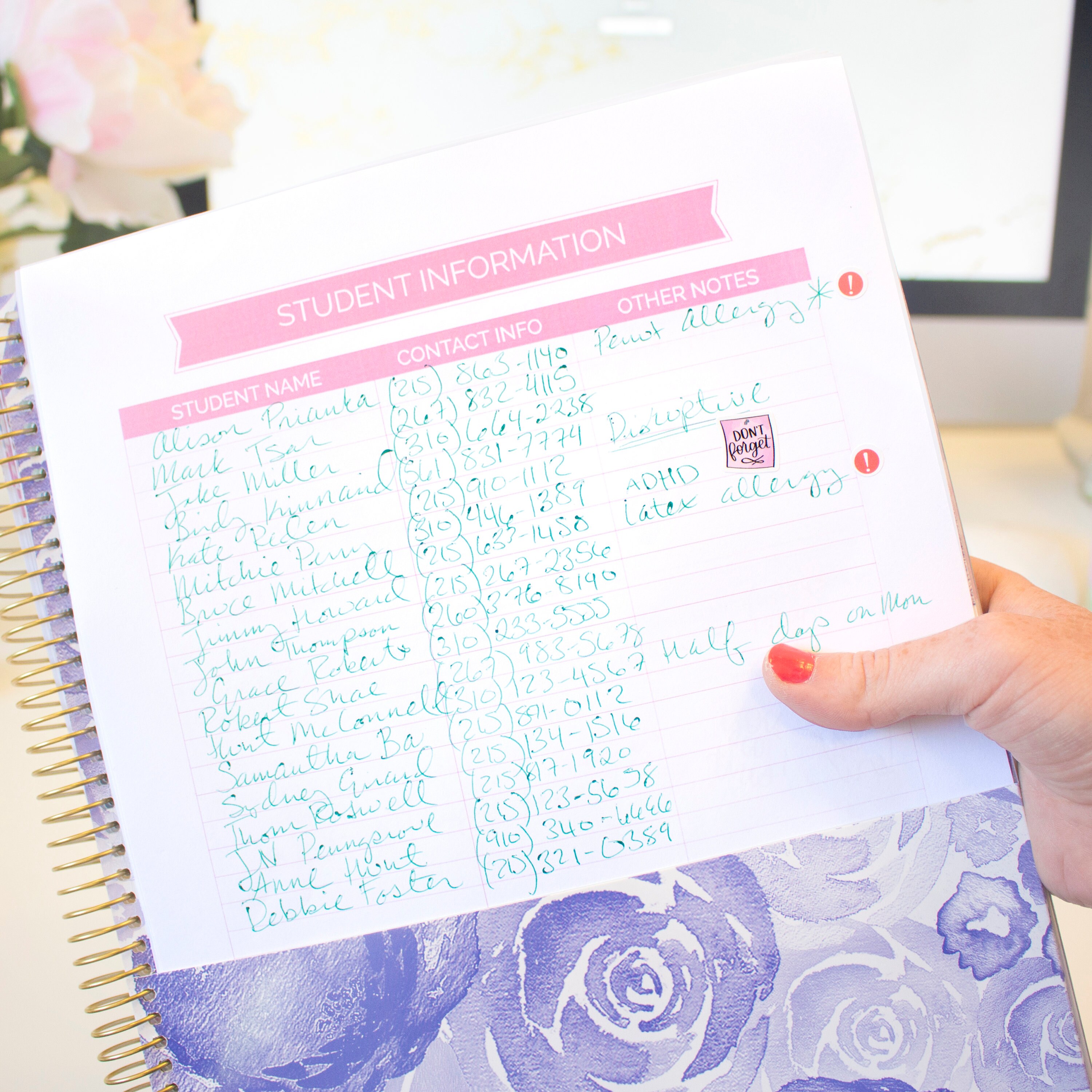 Teacher Planner Pages Printable PDF 8.5 X 11 | Etsy