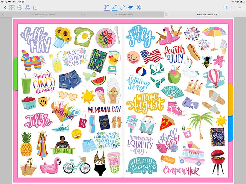 Digital Stickers Digital Planner Stickers Goodnotes - Etsy