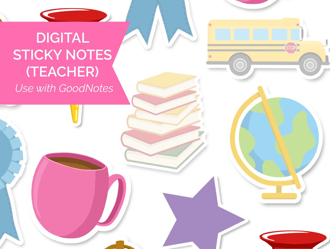 TEACHER Sticky Notes for Digital Planning for Goodnotes - iPad Agenda ...