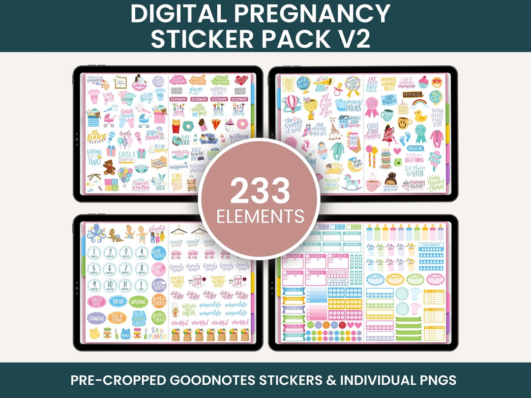 Digital Stickers, Digital Planner Stickers, Goodnotes Stickers, Unique ...