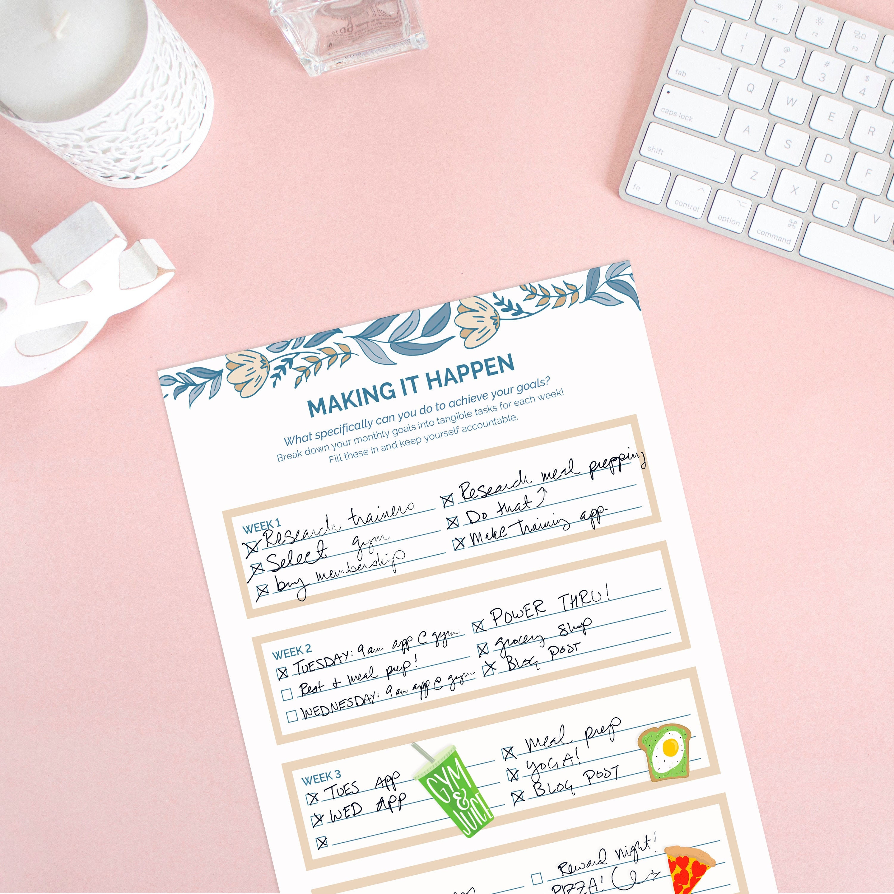 Make It Happen Printable PDF 8.5 X 11 Instant - Etsy