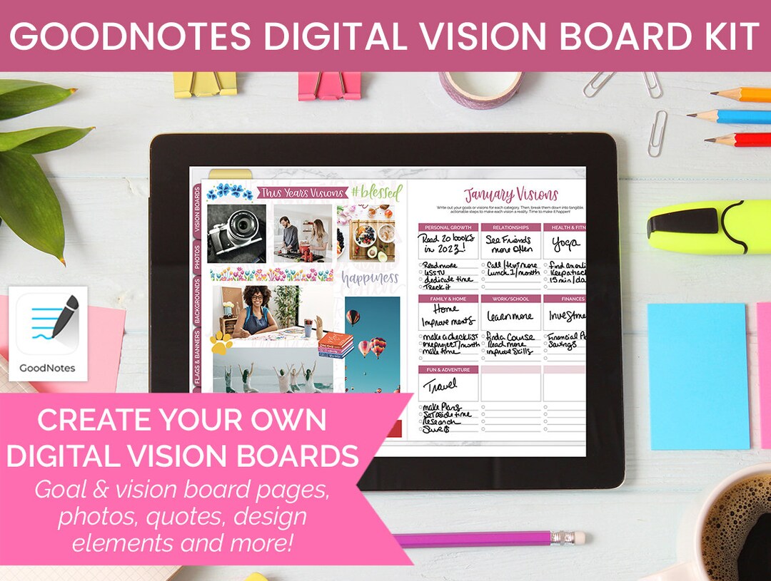 Digital Vision Board Kit GOODNOTES ONLY From Bloom Planners - Etsy