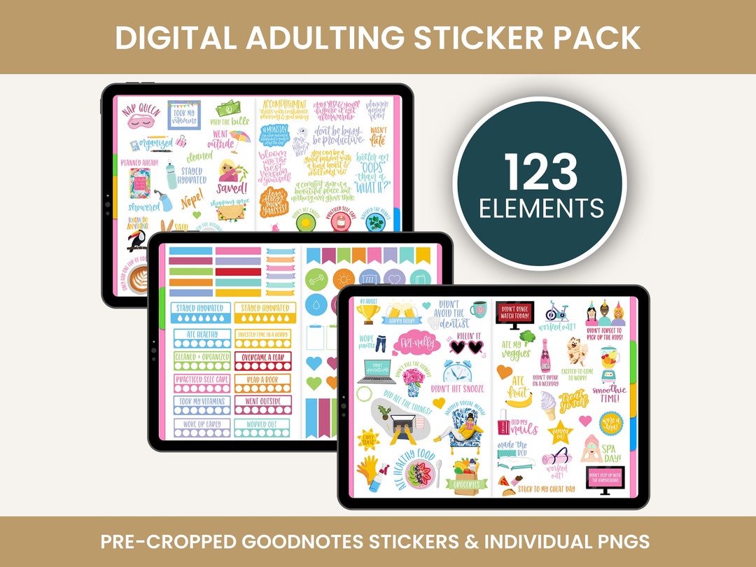 Digital Stickers, Digital Planner Stickers, Goodnotes Stickers, Unique ...