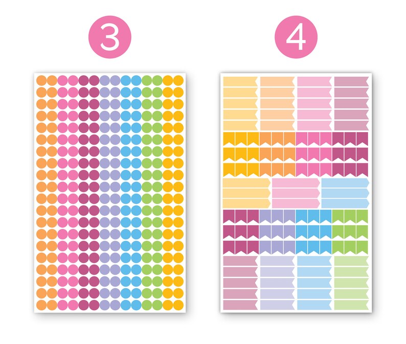 Color Coding Sticker Pack 1000 Stickers 6 Sheets of - Etsy