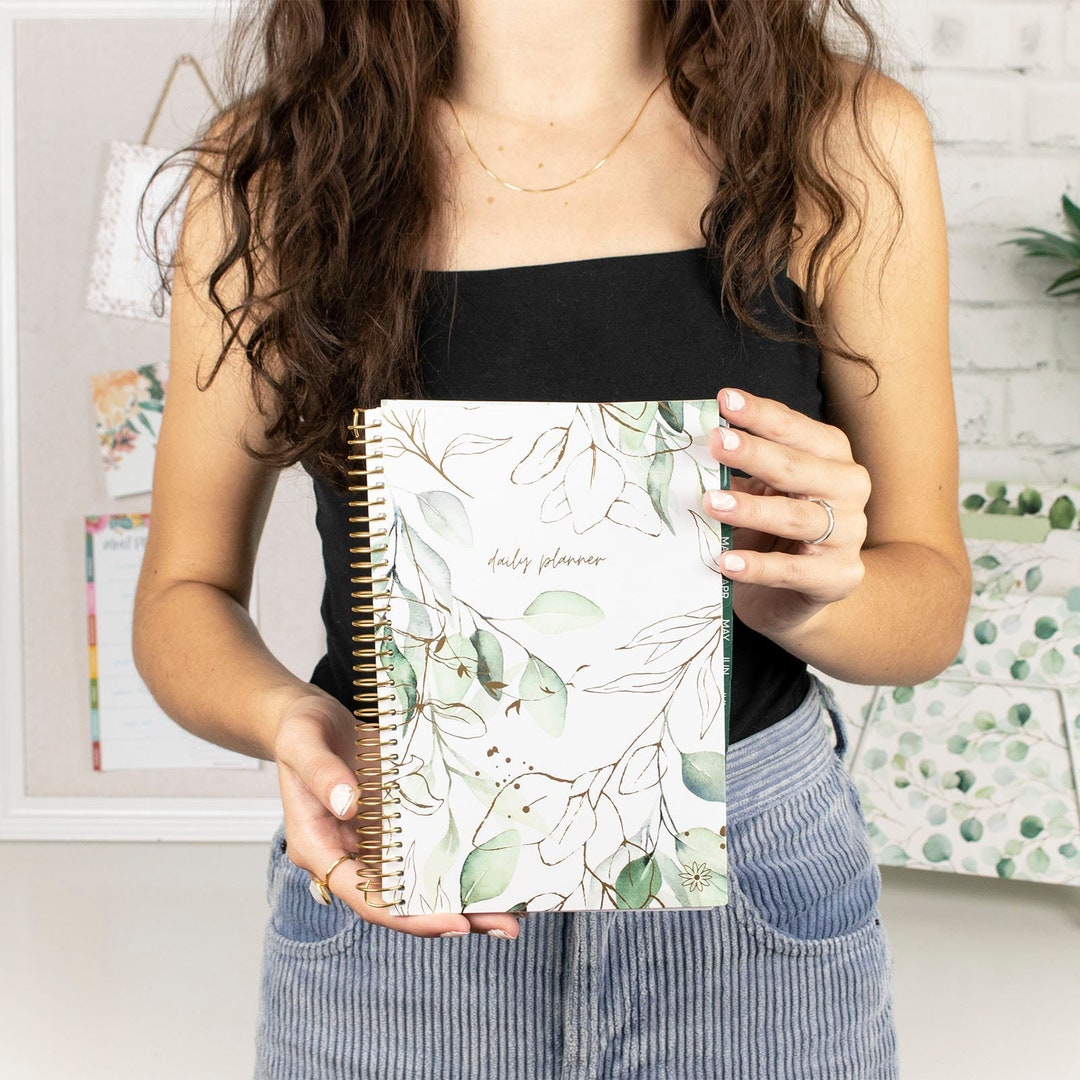 Undated Soft Cover Planner, 5.5" X 8.25", Eucalyptus - Etsy