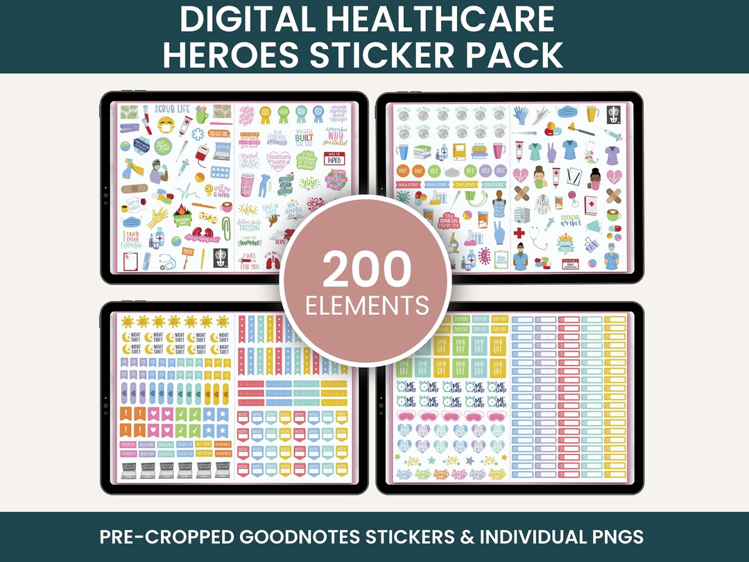 Digital Stickers, Digital Planner Stickers, Goodnotes Stickers, Unique ...