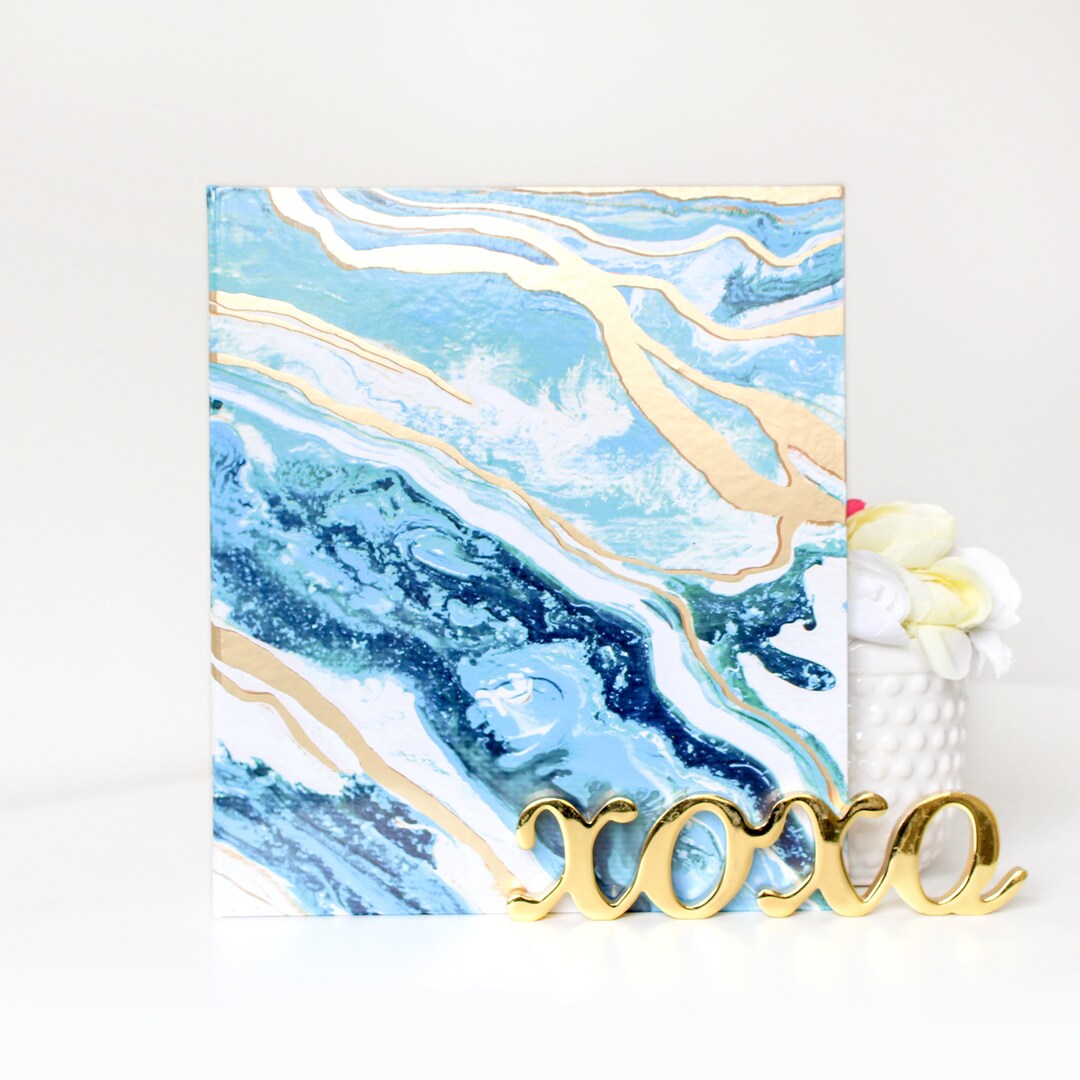 1" Binder, Full Color Binder, 3 Ring Binder, Cute Binder, Blue Geode by ...