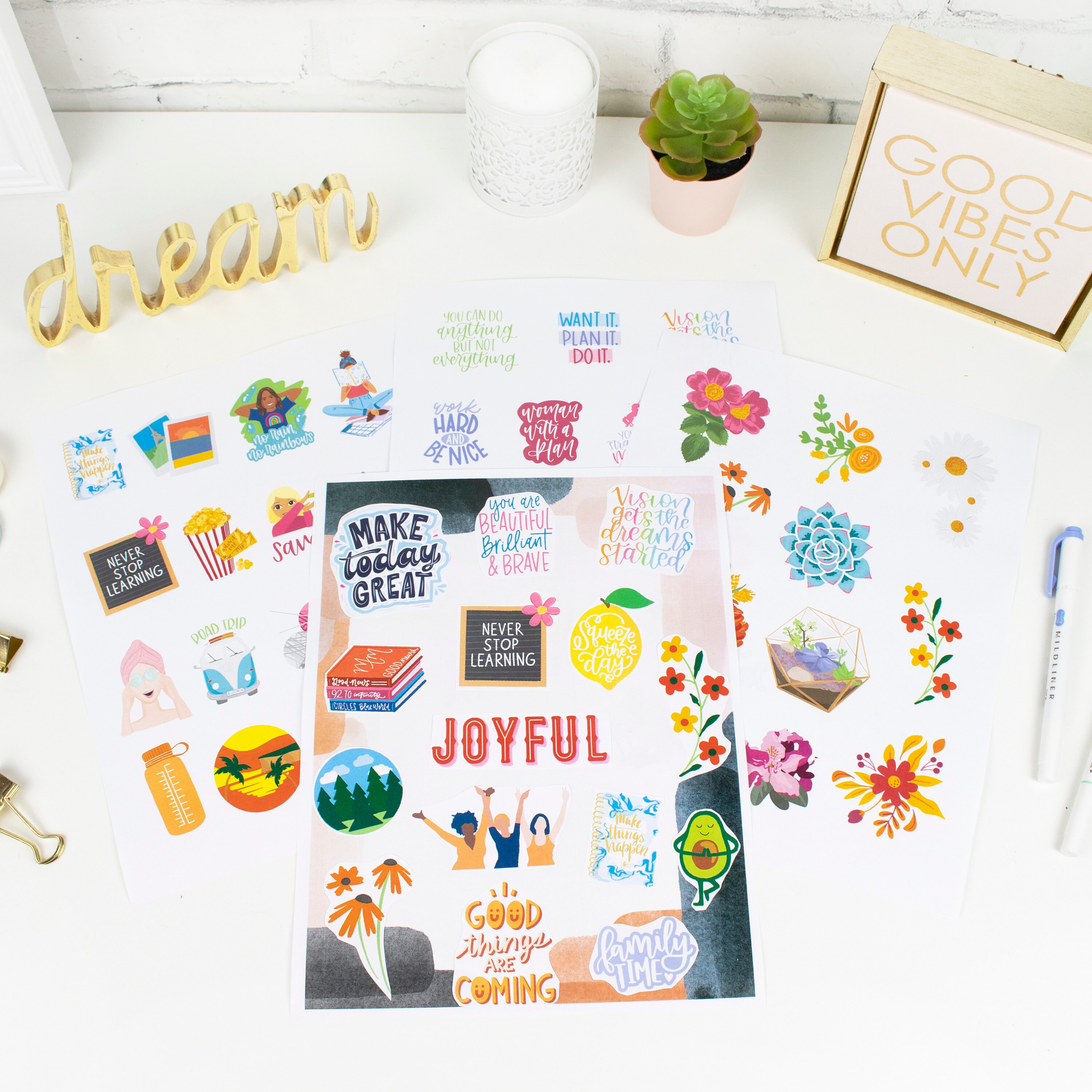 Bloom Planners Printable Vision Board Kit Digital Download - Etsy