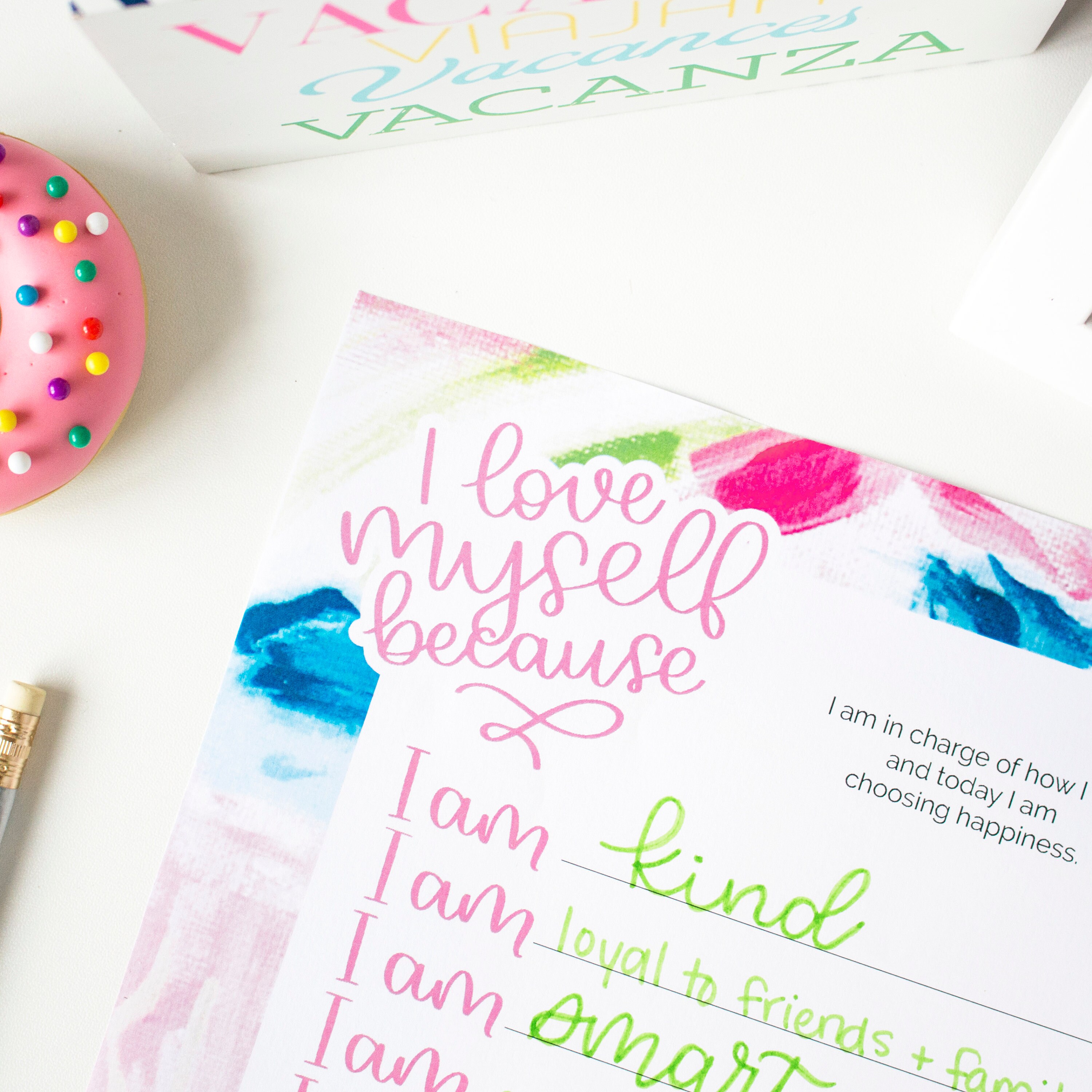 I Am... Positive Affirmations Printable PDF 8.5 X | Etsy