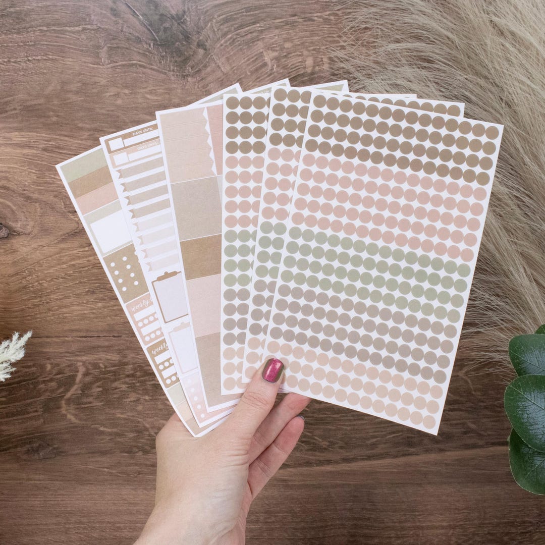Aesthetic Boho Color Coding Planner Sticker Pack | 6 Pages With 1,000 ...