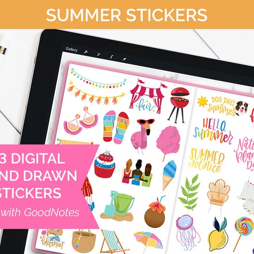 Endless Summer Digital Planner Stickers Goodnotes Stickers - Etsy