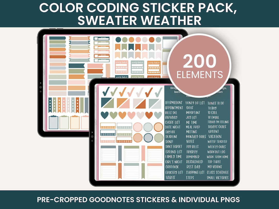 Digital Stickers, Digital Planner Stickers, Goodnotes Stickers, Unique ...