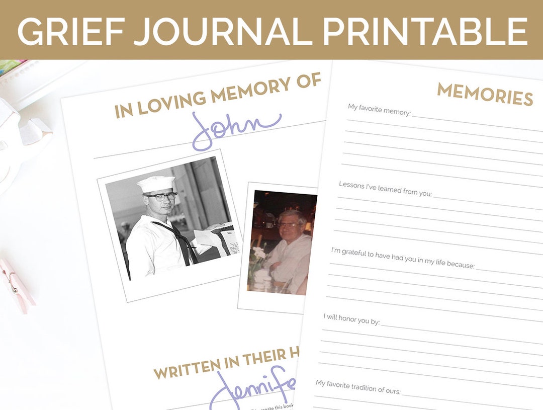 Grief Journal Printable PDF - A Journal to Work Your Way Through the ...