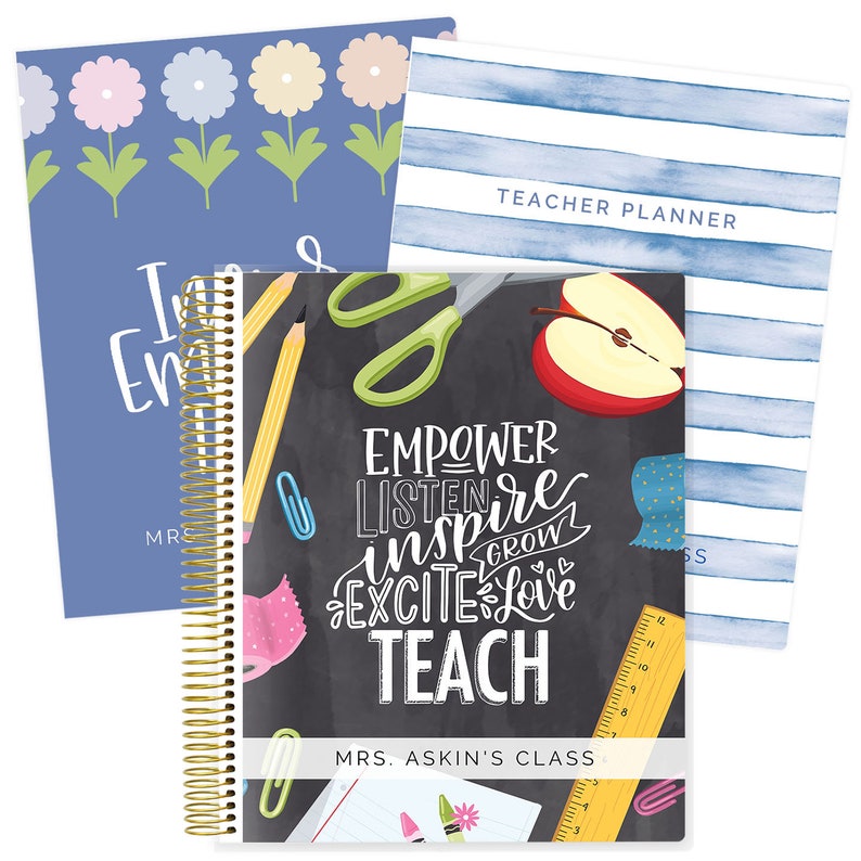 Customizable Teacher Planner Covers Canva Template - Etsy