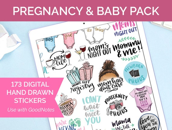 Pregnancy Digital Planner Stickers Pregnancy Fruit Planner Stickers ...