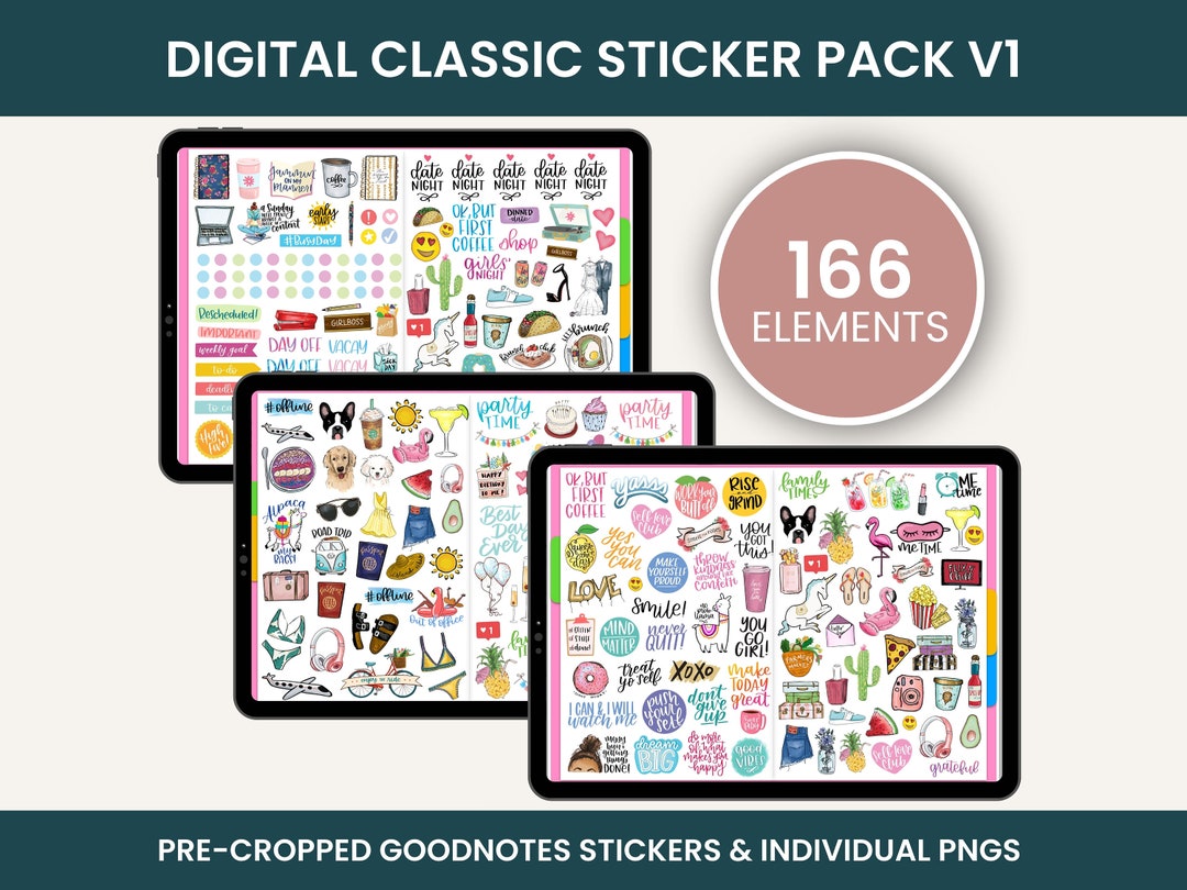 Digital Stickers, Digital Planner Stickers, Goodnotes Stickers, Unique ...