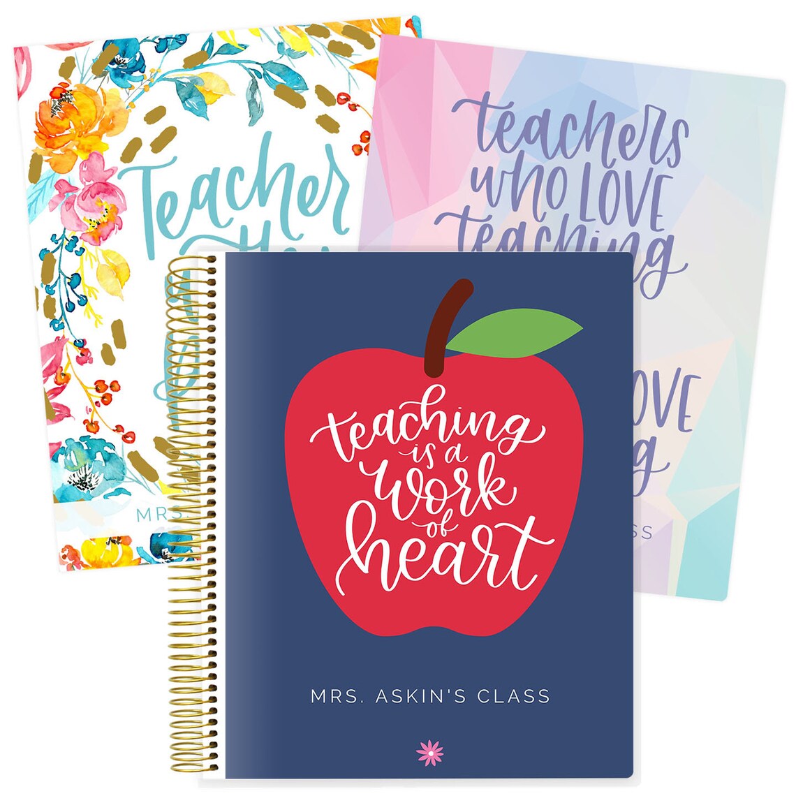 Customizable Teacher Planner Covers Canva Template - Etsy