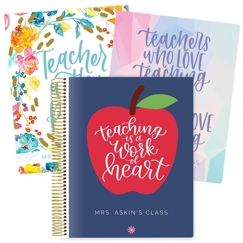 Customizable Teacher Planner Covers - Canva Template - 8.5" X 11" - Etsy