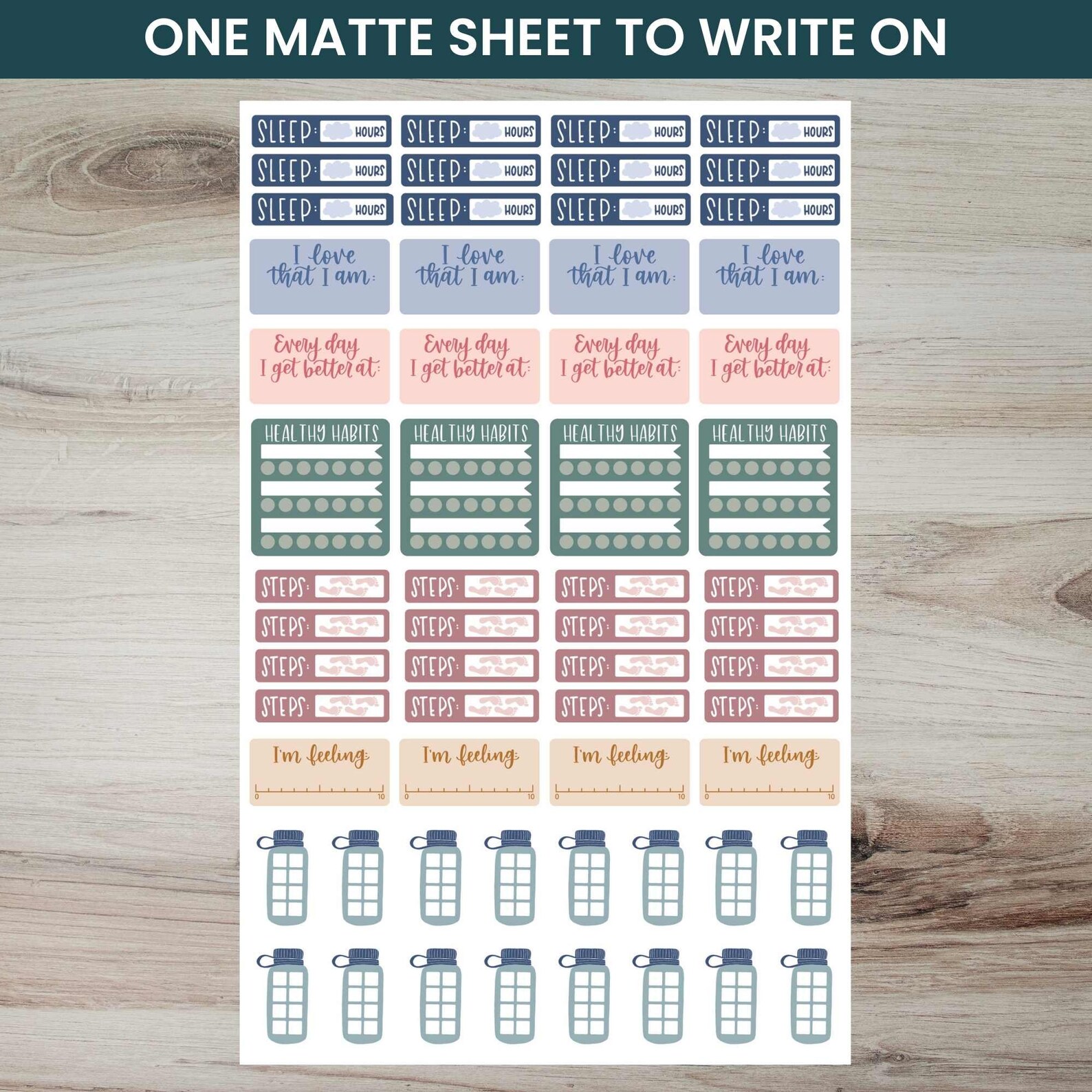 Rest is Self-care Sticker Pack | 8-page Hand-drawn Repositionable ...