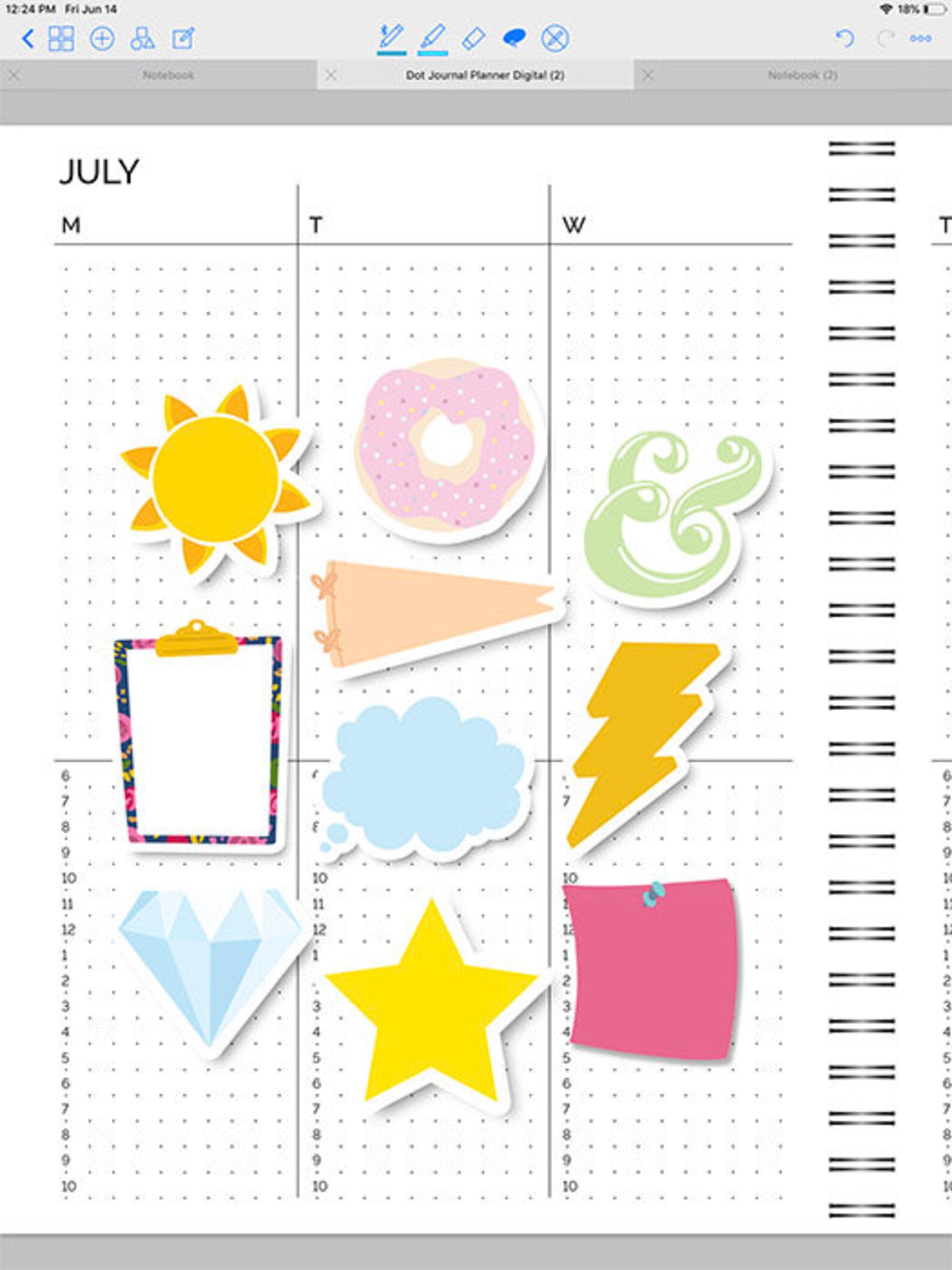 CLASSIC Sticky Notes for Digital Planning for Goodnotes Ipad - Etsy