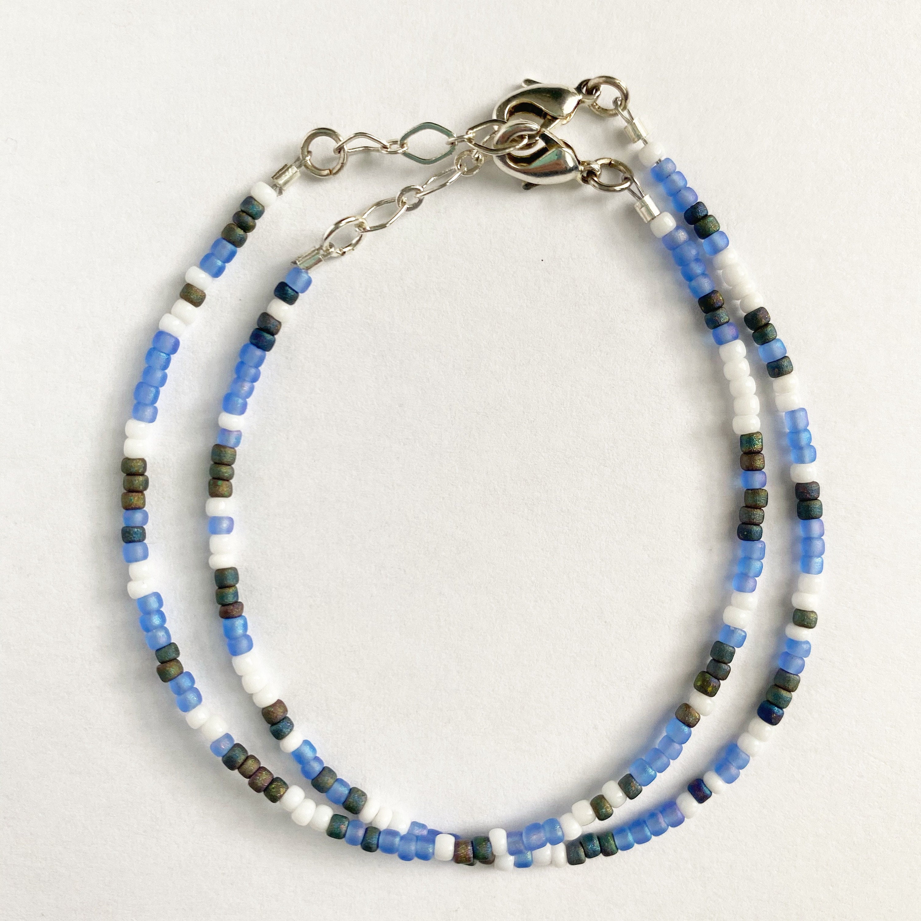 Sea Glass Boho Seed Bead Bracelet Beads Boho Friendship - Etsy