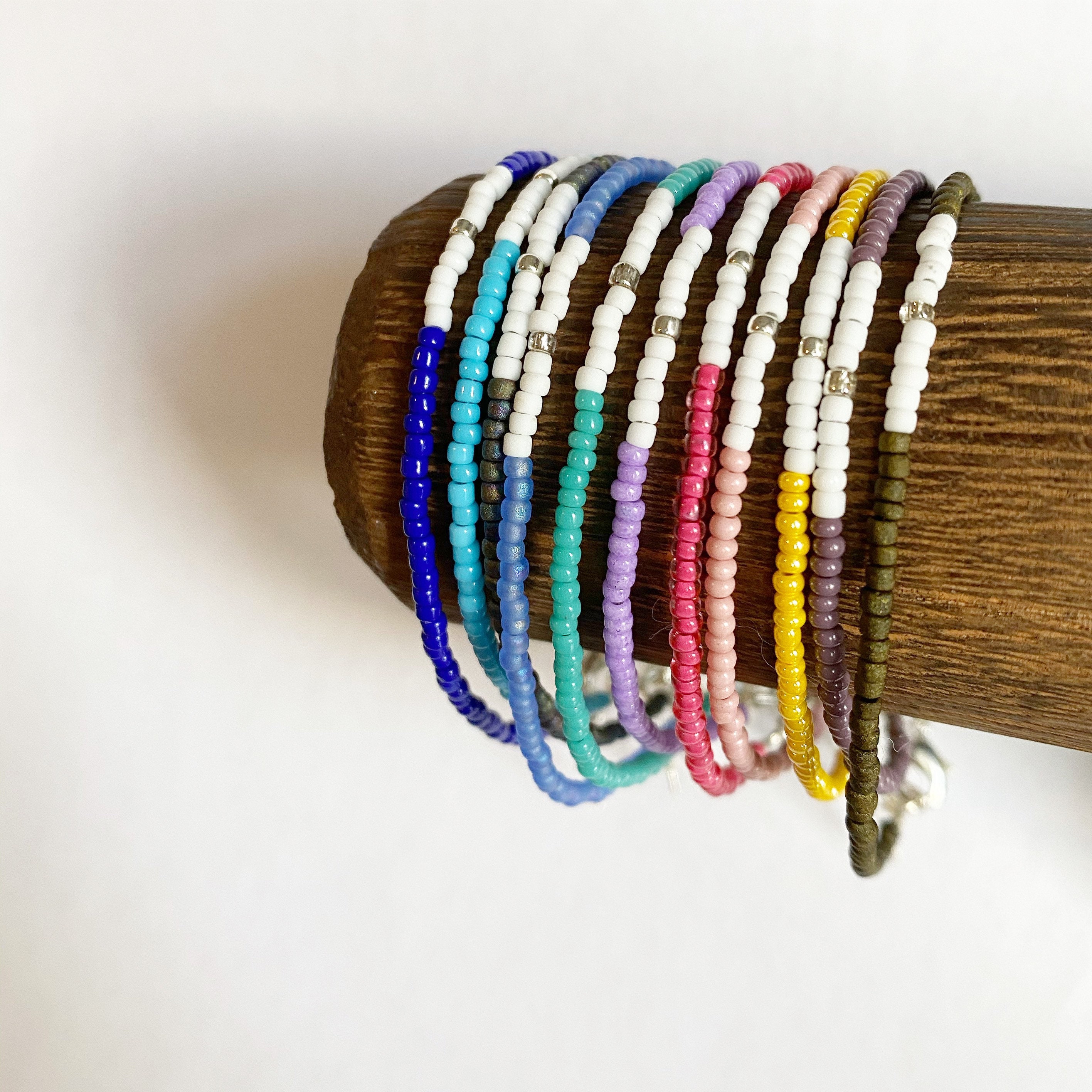 Boho Seed Bead Bracelet Various Colors- Beads, Boho, Friendship, Simple ...