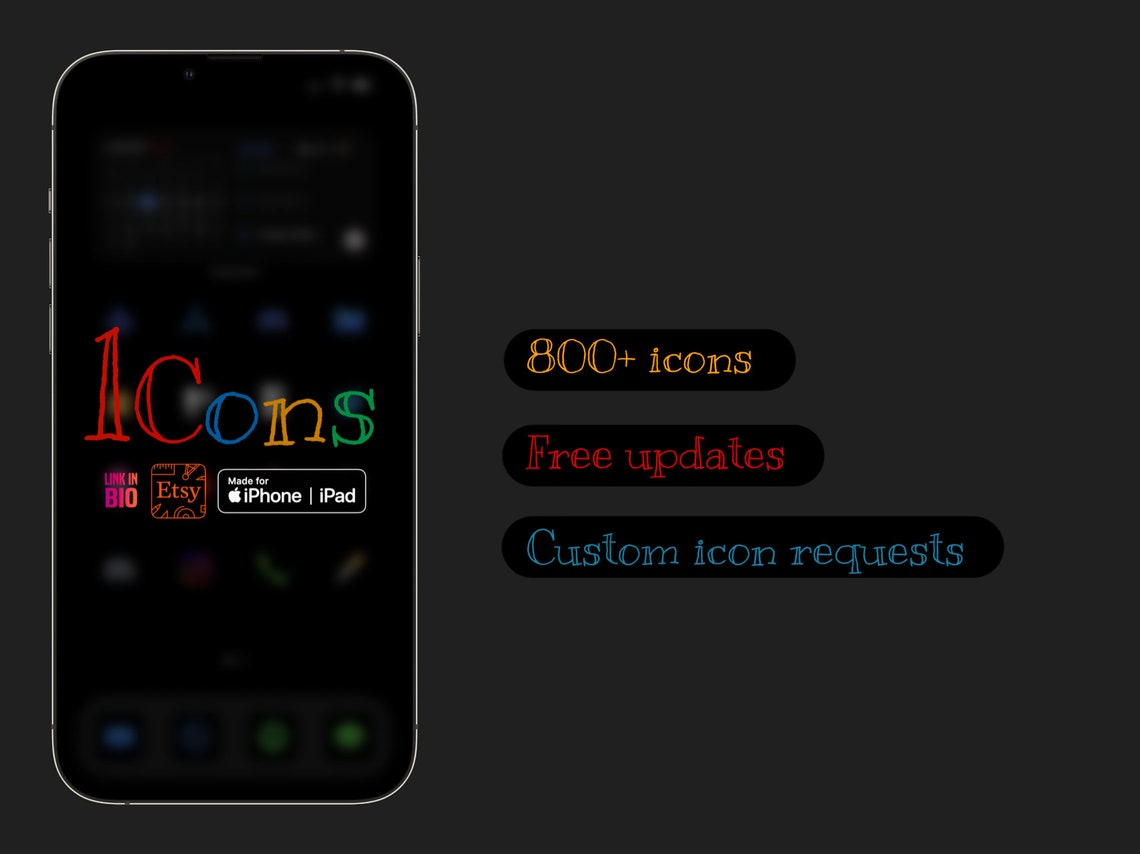 Dark Mode Icons Matte Black Ios 15 Colorful Icon Pack Social - Etsy