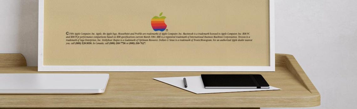 Vintage Retro Apple Poster Apple Mac Art Digital Prints. Gift for Apple ...