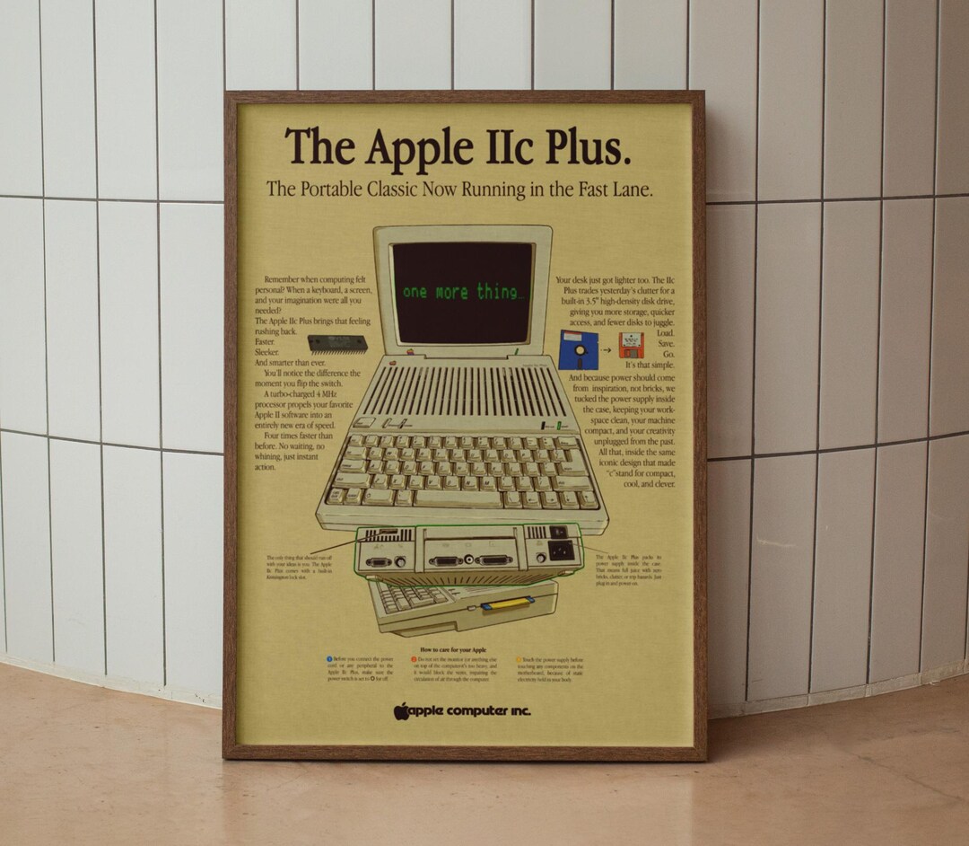 Vintage Apple Iic Plus Poster: Retro Computer Art (digital Download ...