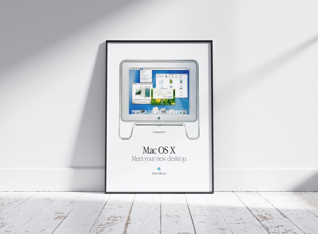 Vintage Retro Apple Poster Apple Mac Art Digital Prints. Gift for Apple ...
