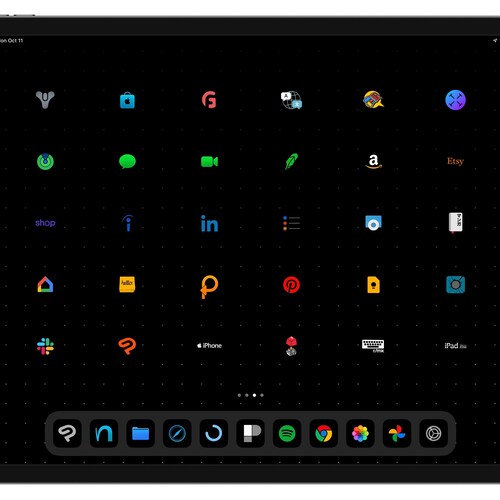 Dark Mode Icons Matte Black Ios 15 Colorful Icon Pack Social - Etsy