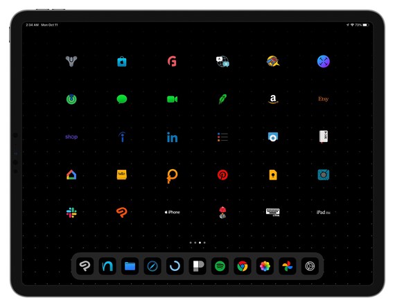 Dark Mode Icons Matte Black Ios 15 Colorful Icon Pack Social - Etsy