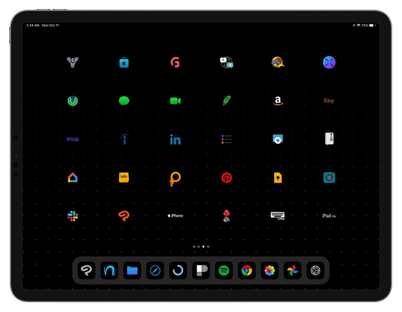 Dark Mode Icons Matte Black Ios 15 Colorful Icon Pack Social - Etsy
