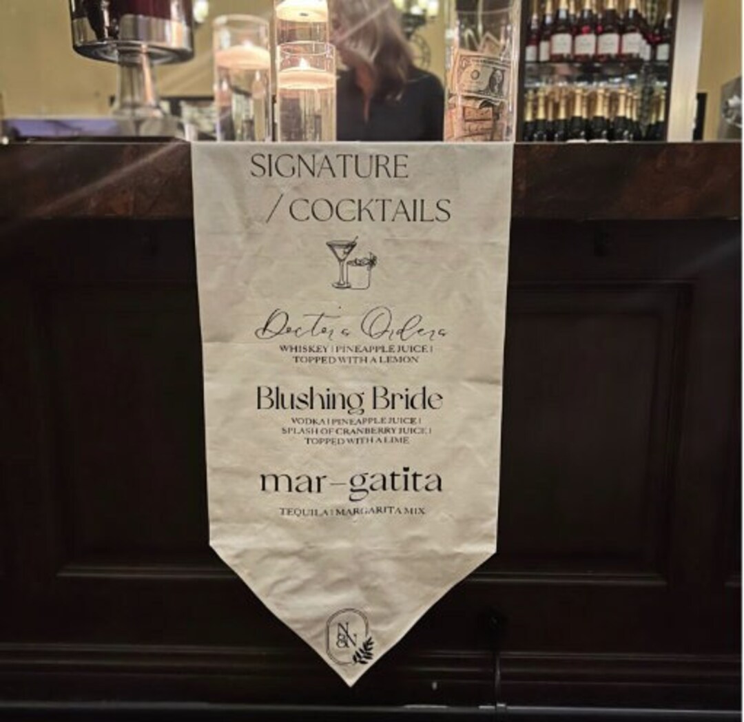 Signature Cocktail Sign Bar Sign Wedding Cocktail Sign Wedding Decor ...