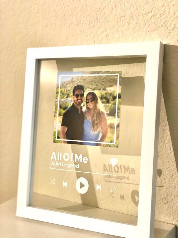 Frames Custom Music Scannable Song Code and Picture Floating Glass ...