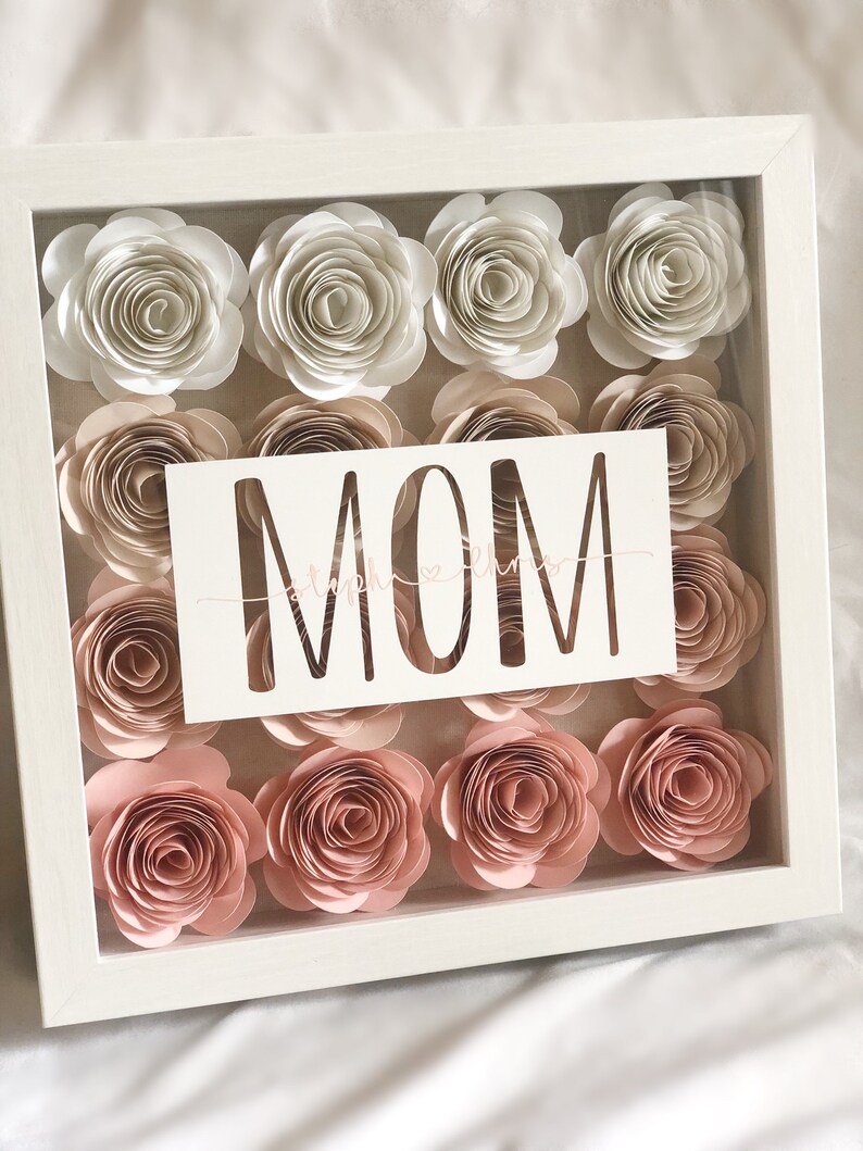 Flower Shadow Boxes 8x8 Shadows Boxpersonalized Gift For Etsy UK