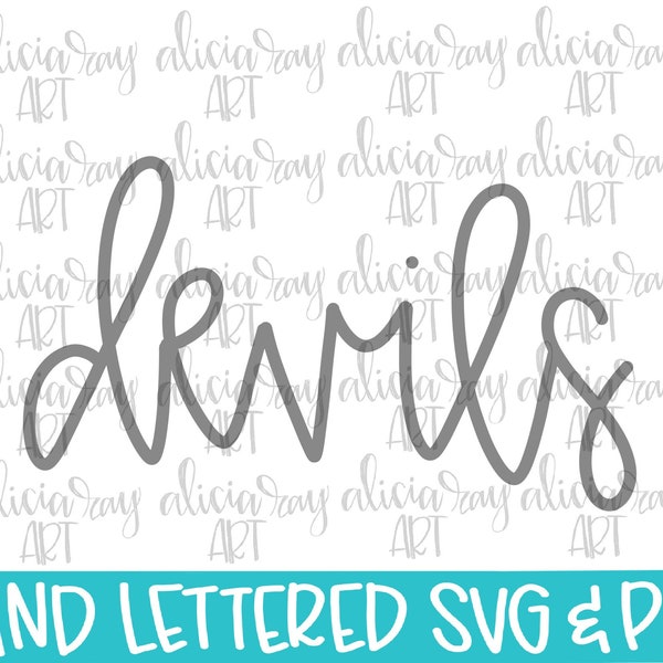 Script Devils Svg - Etsy